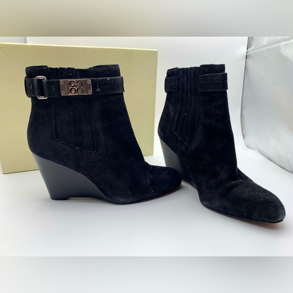 Coach | Shoes | Coach Black Suede Ankle Booties | Poshmark
